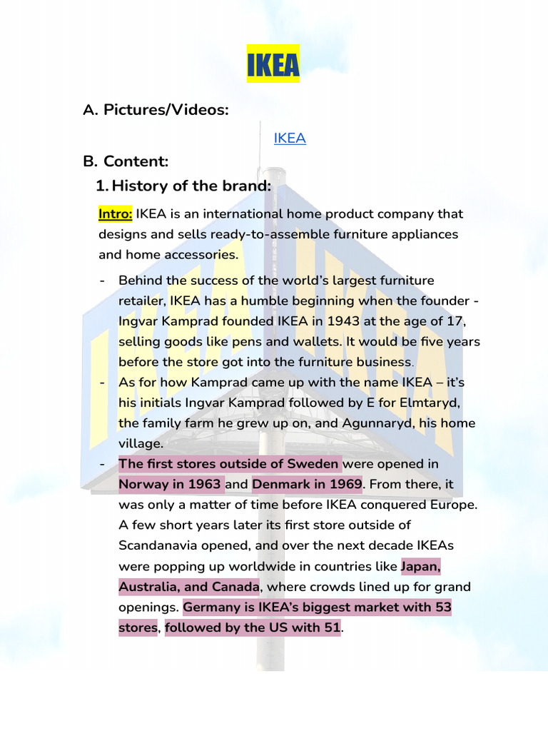 IKEA | PDF | Marketing | Business