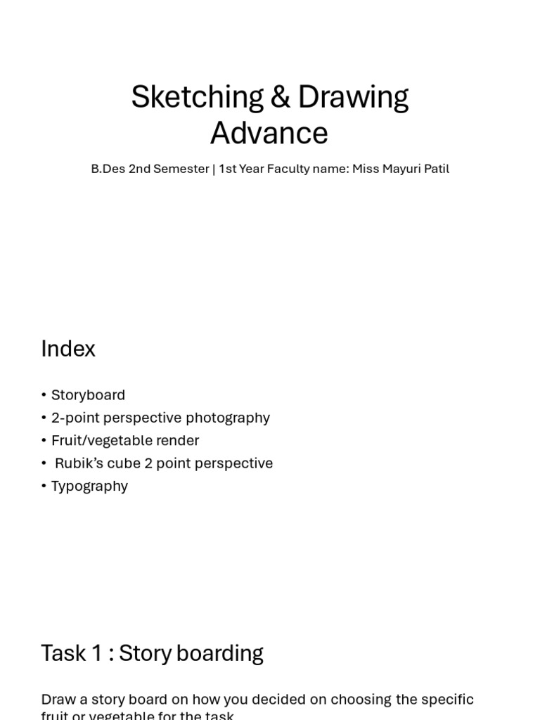 Sketching&Drawing | PDF