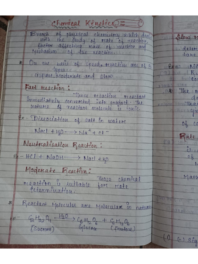 Chemical Kinetics. Class 12 | PDF