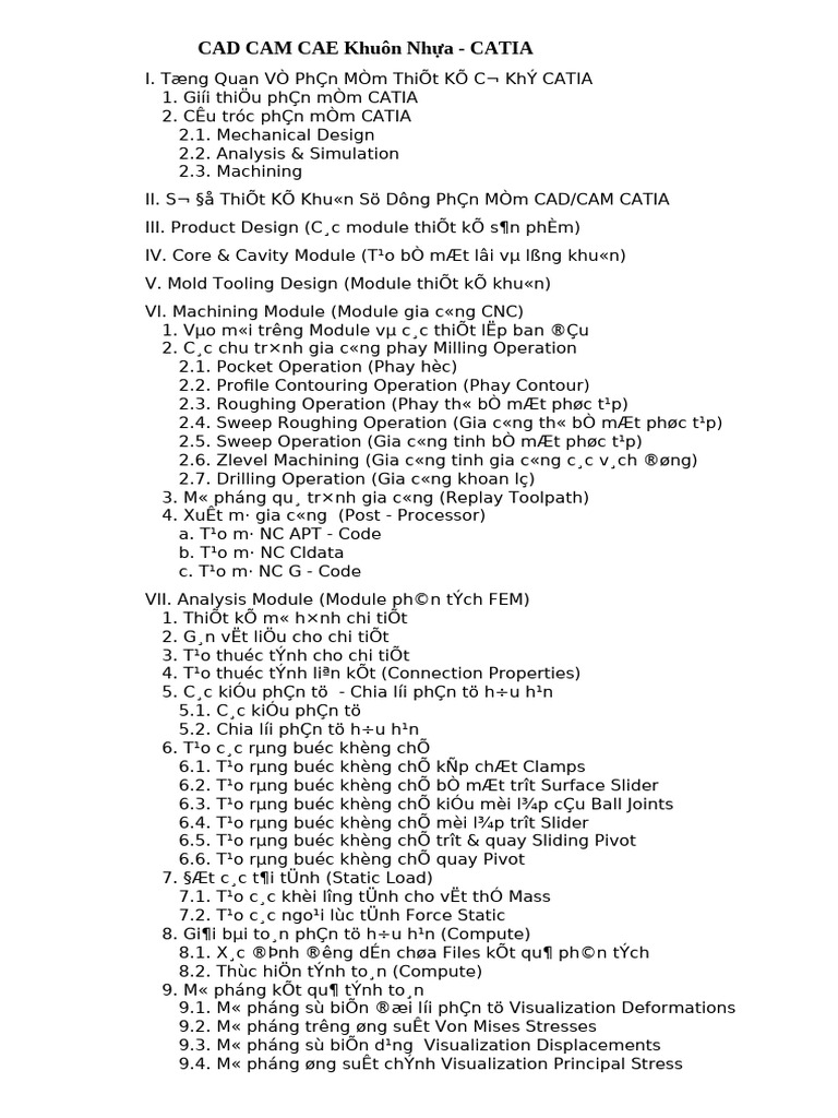 CAD CAM CAE Khuôn NH A N I DUNG | PDF