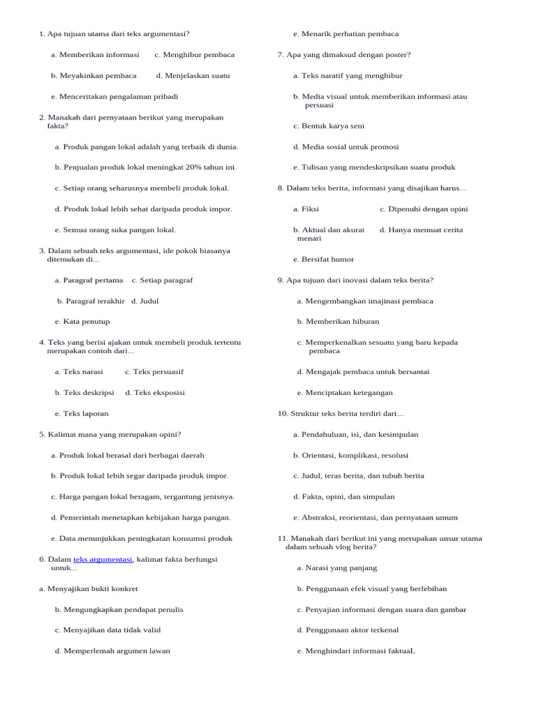 Soal Kls Xl Semester Ganjil 2024 | PDF