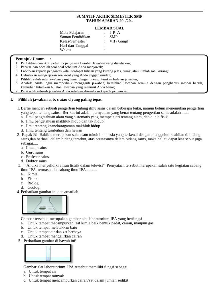 Soal-SAS-IPA-Kelas-VII | PDF