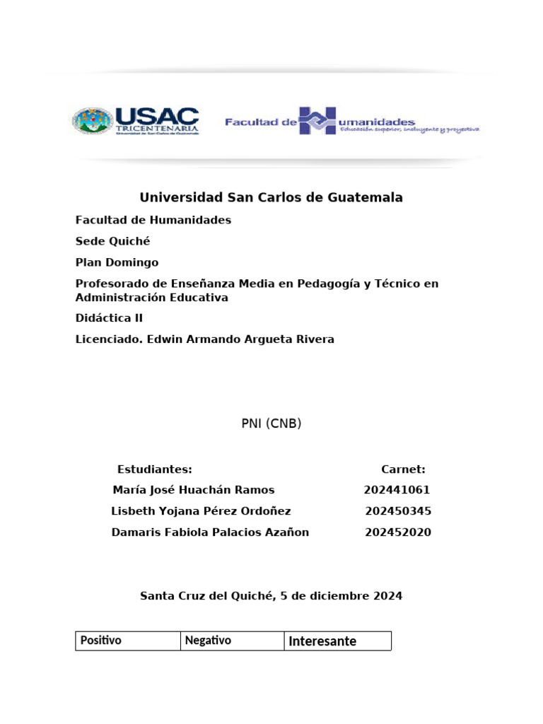 Pni CNB | PDF | Evaluación | Enseñando
