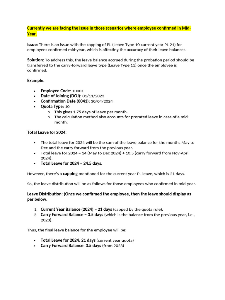 Confirmed Employee Issue | PDF