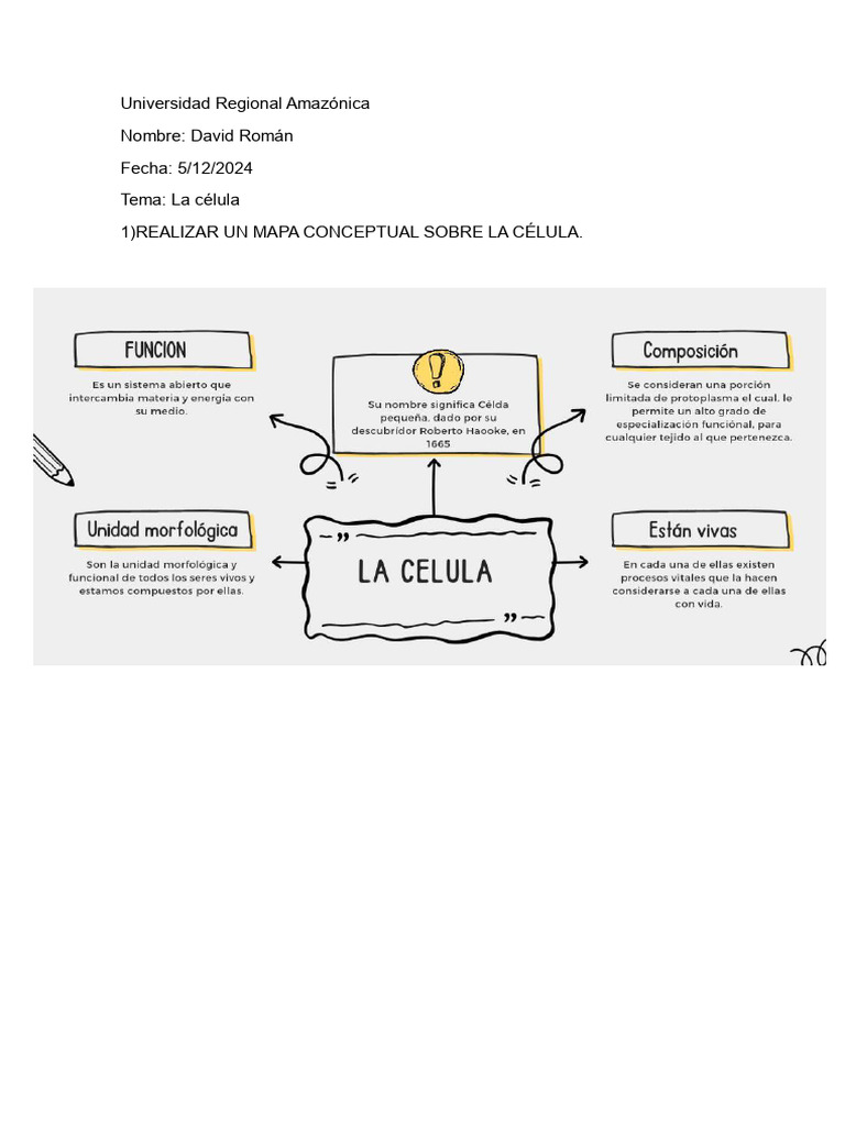 Mapa Conceptual sobre la Célula | PDF