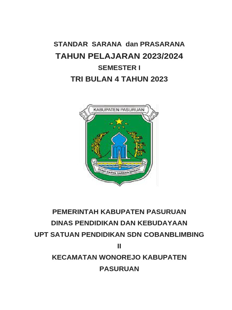 Standar Sarpras | PDF