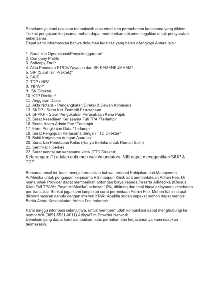 Syarat ADMEDIKA | PDF