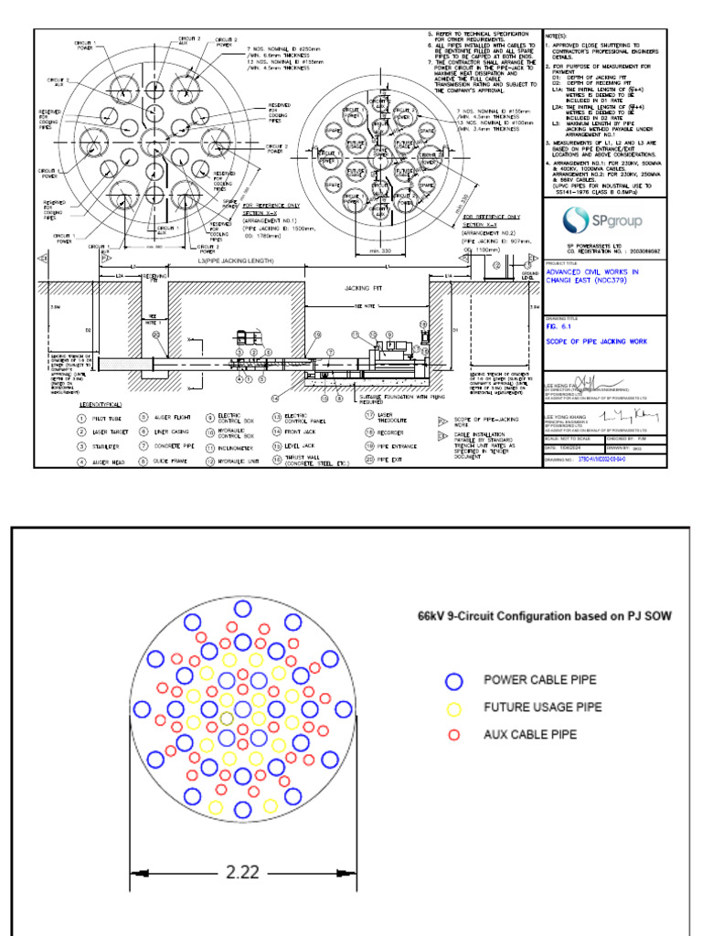 66kV Circuit Configuration Drawings | PDF | Wire | Electrical Wiring