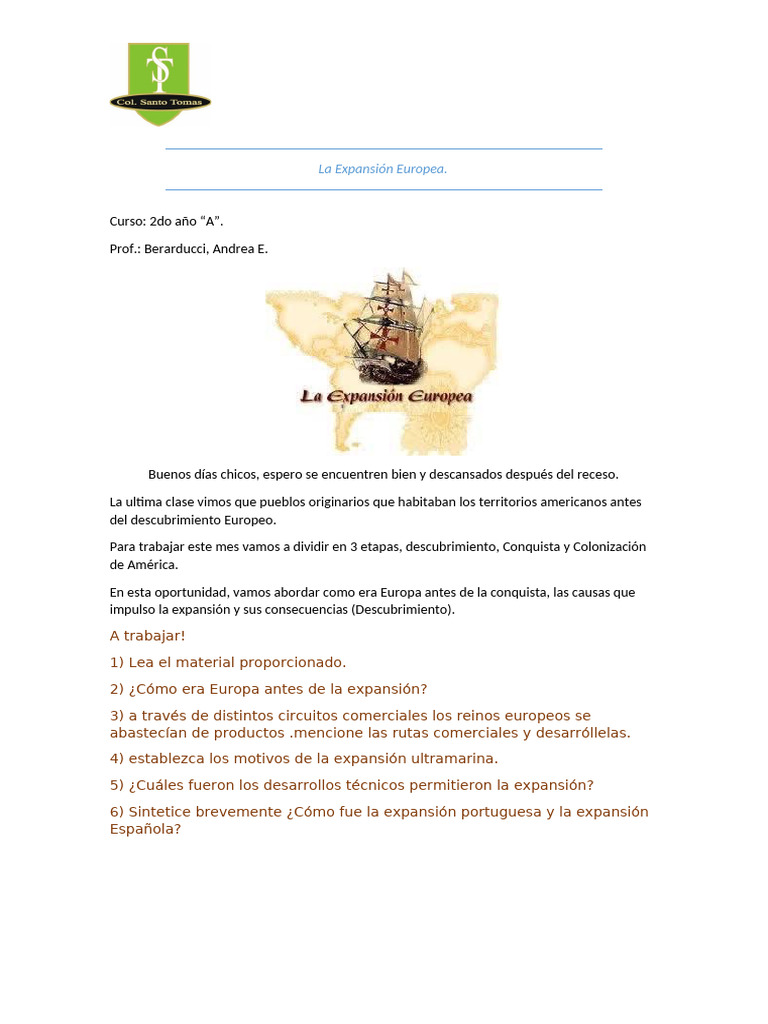 La Expansión Europea | PDF
