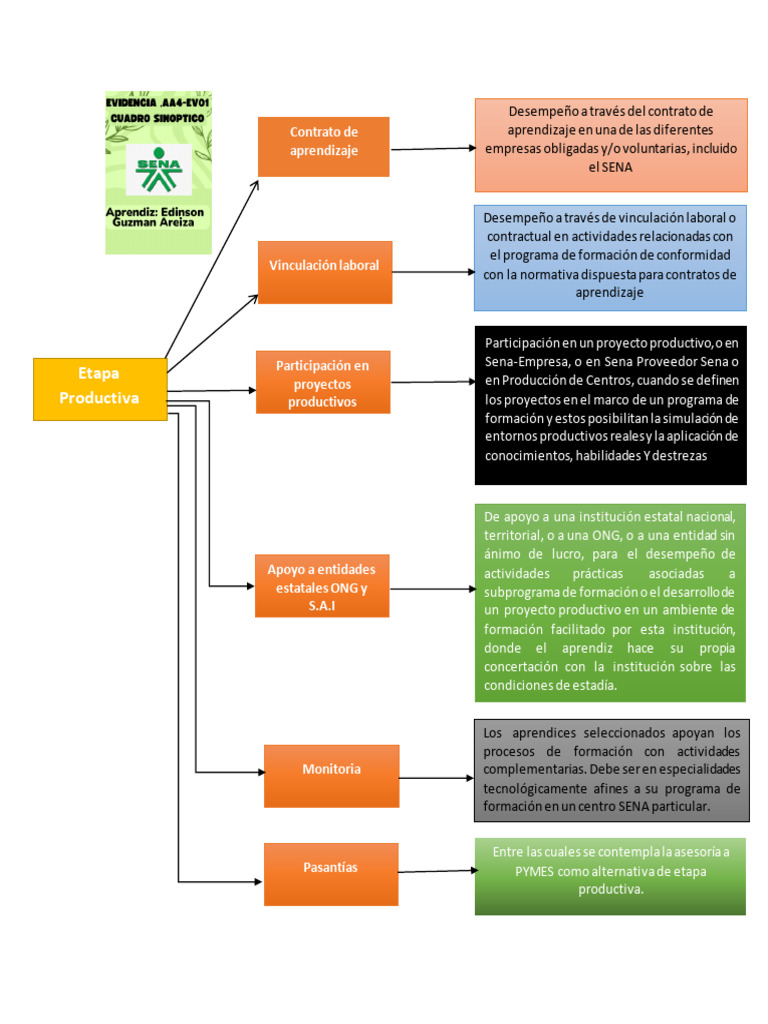 Evidencia Aa4 Ev01 Cuadro Sinoptico Alternativas Para El Desarrollo en Etapa Productiva | PDF
