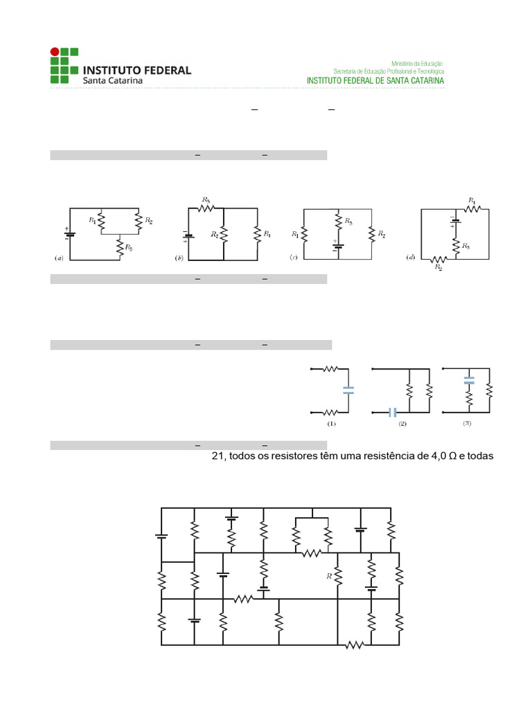 Lista 7 - CAPÍTULO 27 - Circuitos Elétricos | PDF | Circuitos em série e em paralelos ...