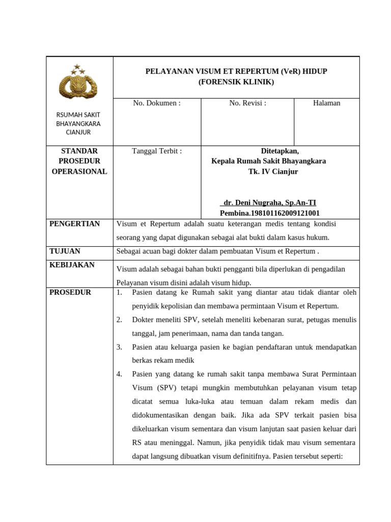 Prosedur Visum Et Repertum | PDF