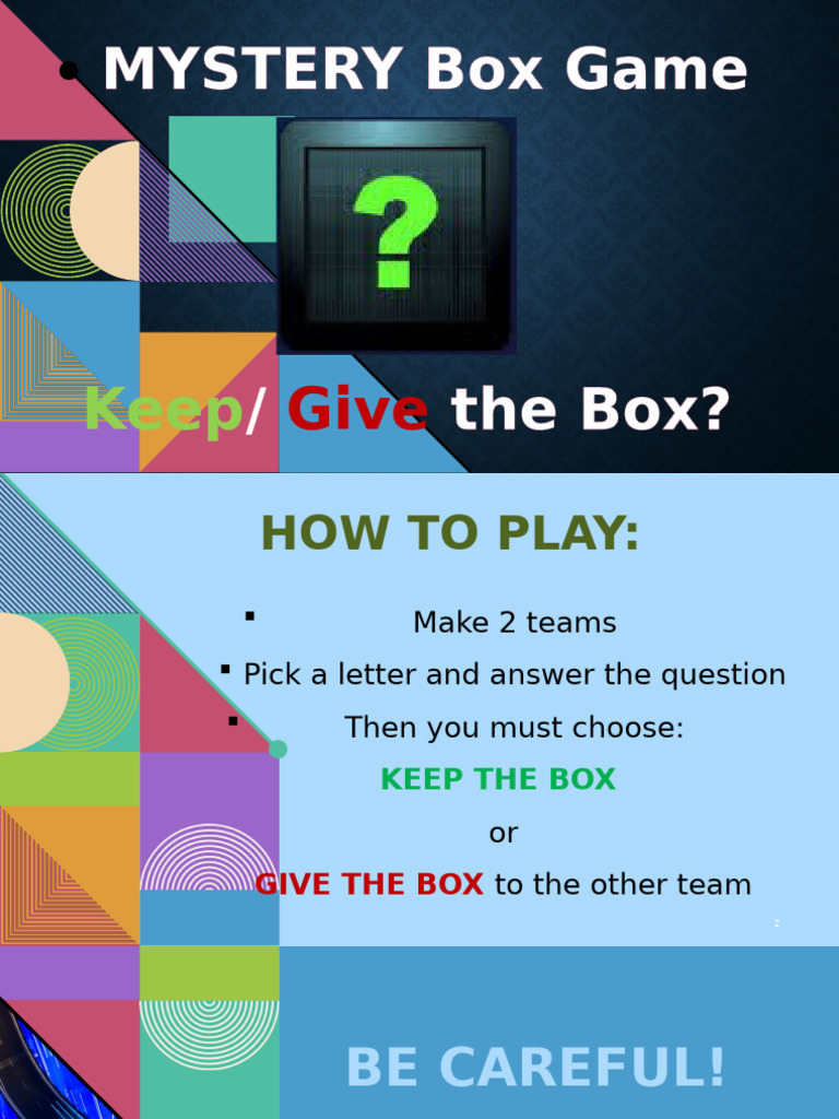 Keep or Give The Box | PDF