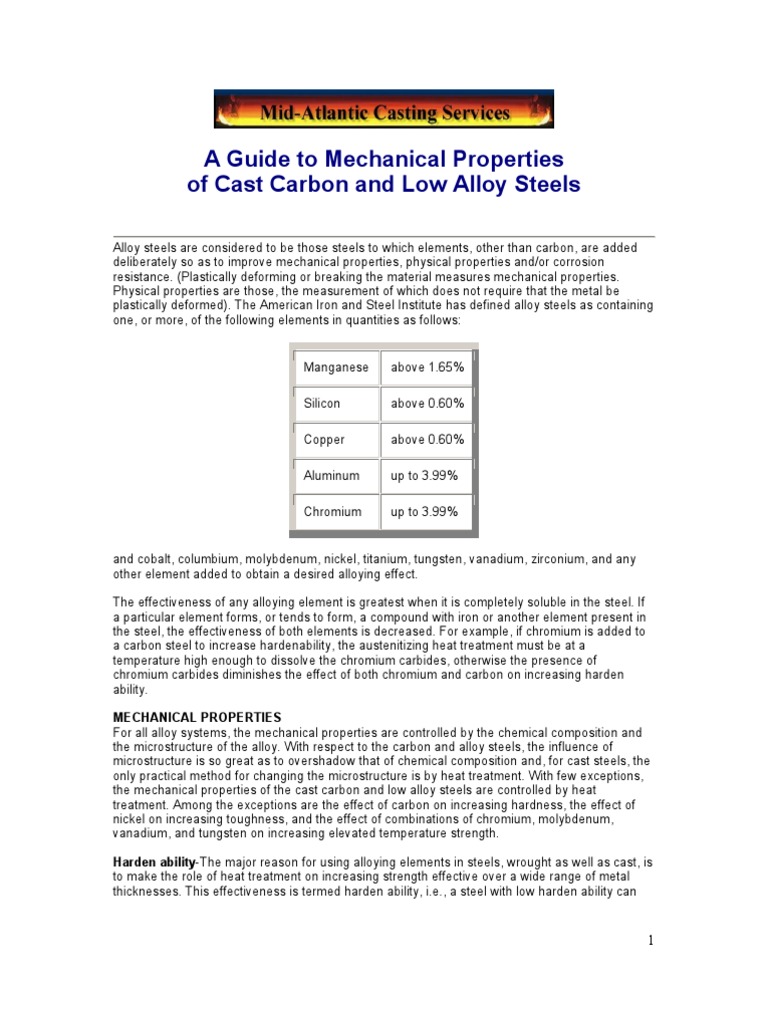 Cast Steel Guide FEB05 | PDF | Steel | Heat Treating