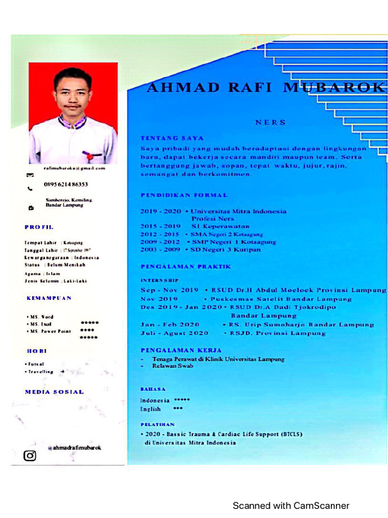Berkas lamaran ahmad rafi | PDF
