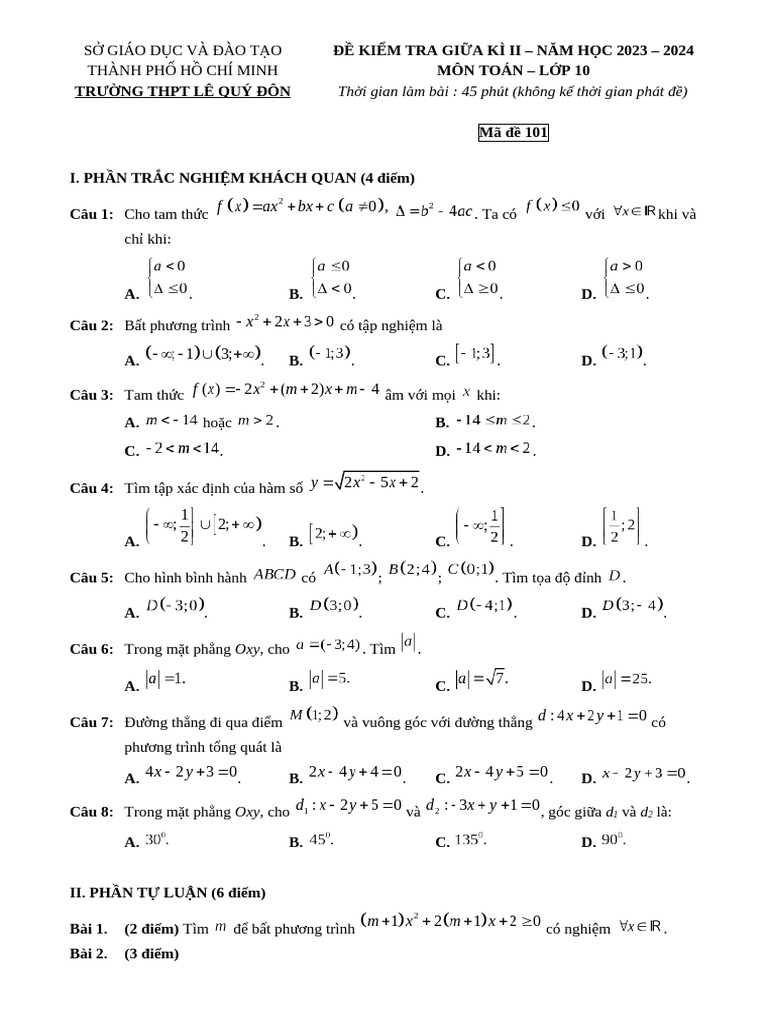 GK2 - Lop 10-2024 | PDF