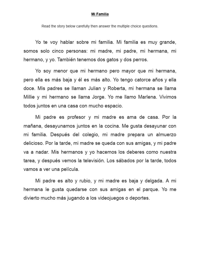 027 Mi Familia | PDF