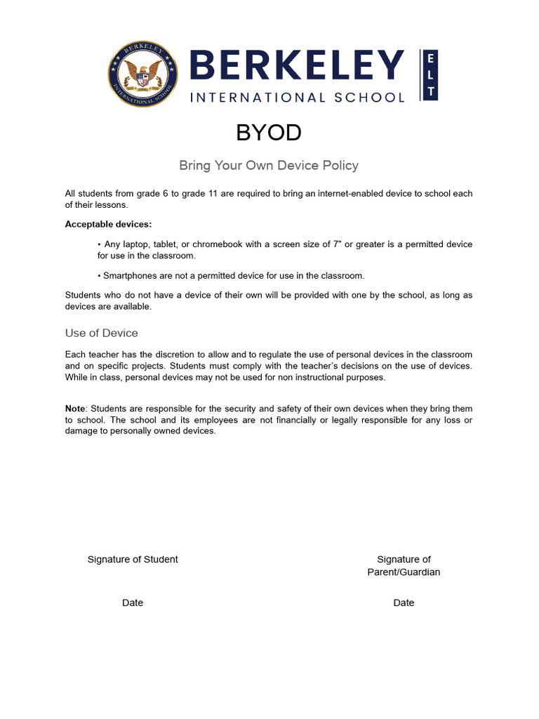 BYOD 2023-2024 | PDF