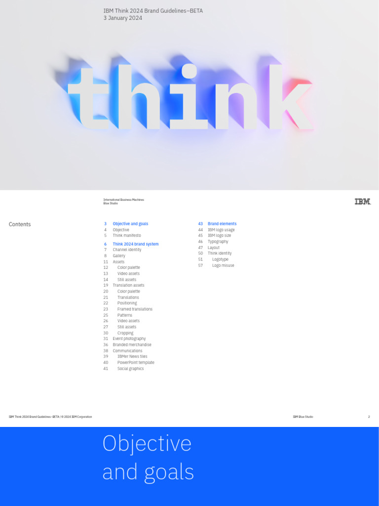 IBM Think 2024 Brand Guidelines BETA | PDF | Logos | Rgb Color Model