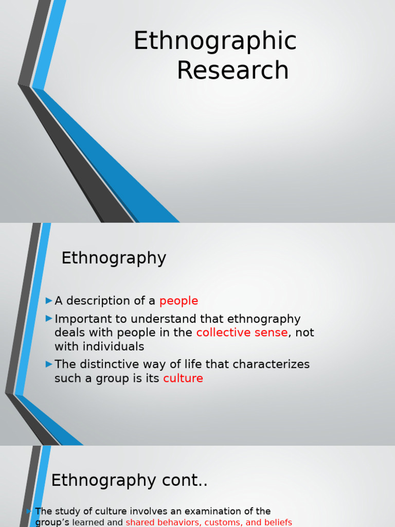 Ethnography | PDF | Ethnography | Data