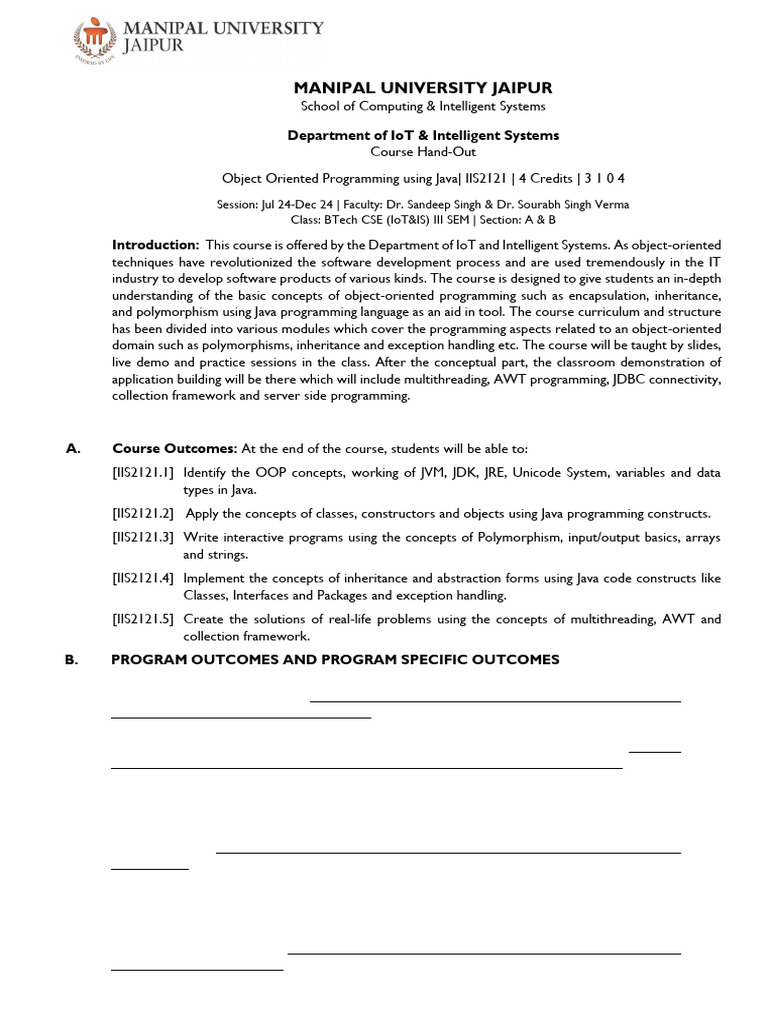 Object-Oriented Programming with Java | PDF | Class (Computer ...