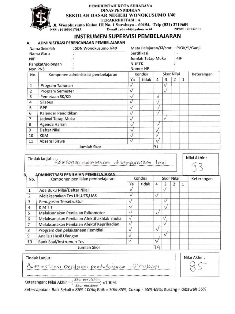 Soewarno Supervisi Fix | PDF