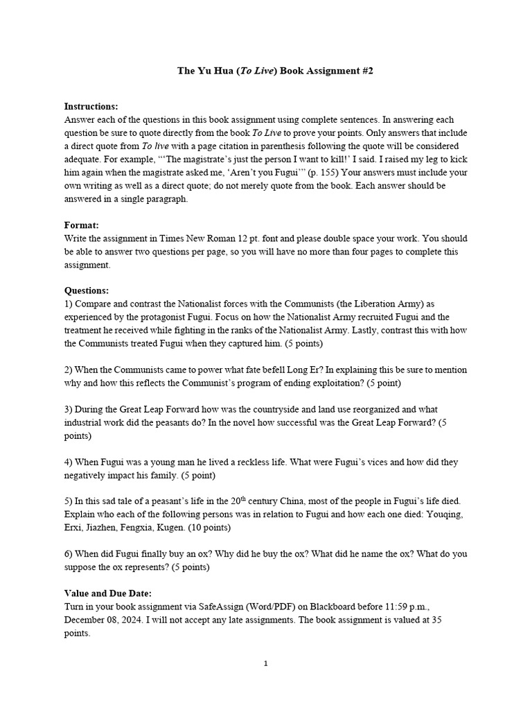 Book Assignment #2 (Fall 2024) | PDF