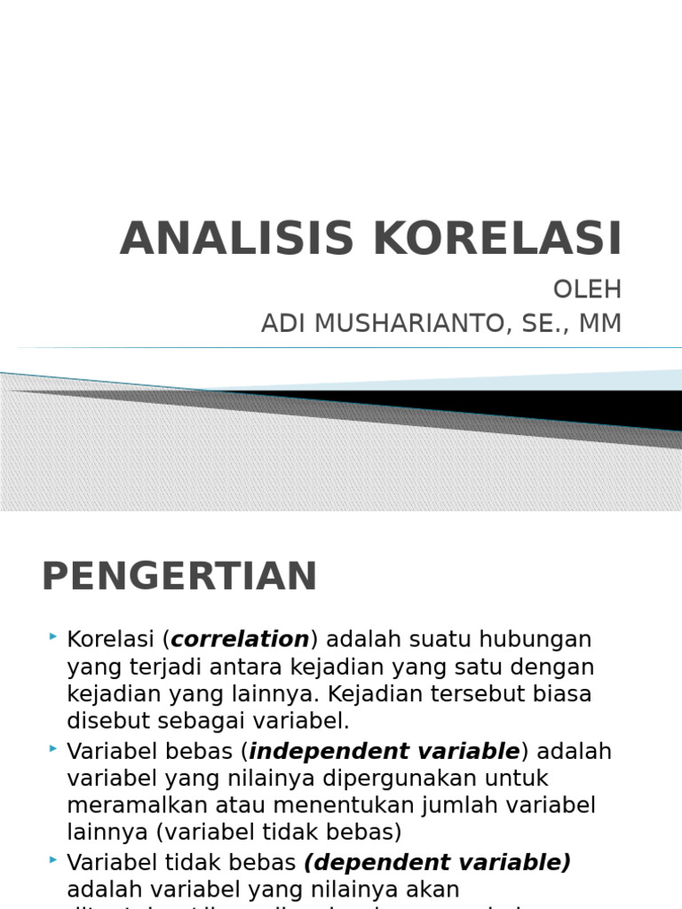 Analisis Korelasi Dan Regresi Linear Sederhana | PDF