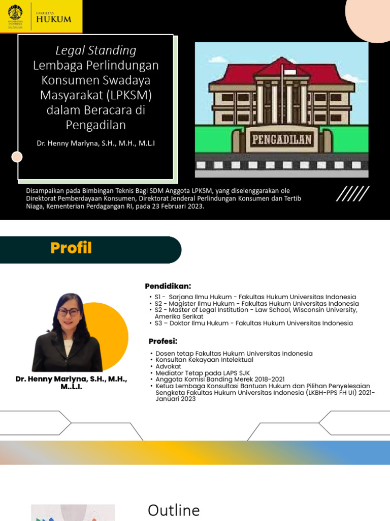 Legal Standing LPKSM di Pengadilan | PDF