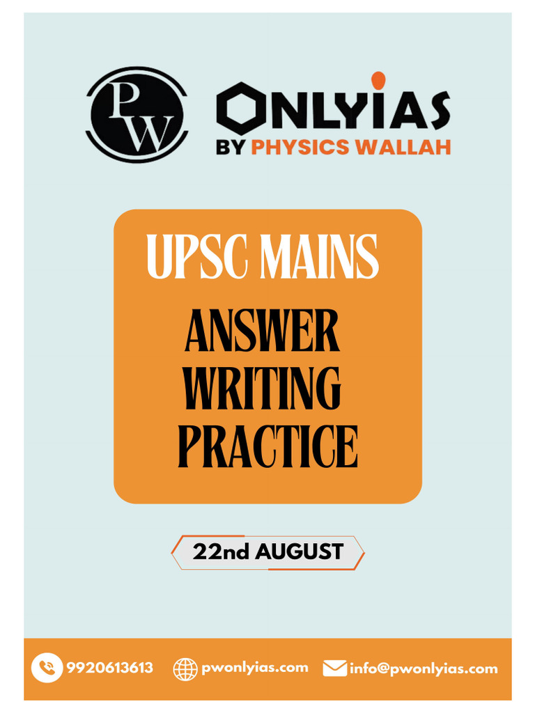 Day 2 Mains Answer Writing Questions | PDF