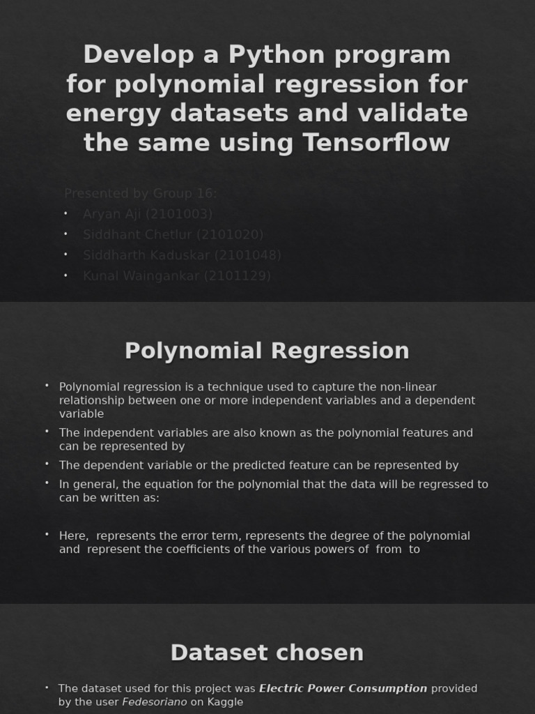 Polynomial Regression Group 16 | PDF
