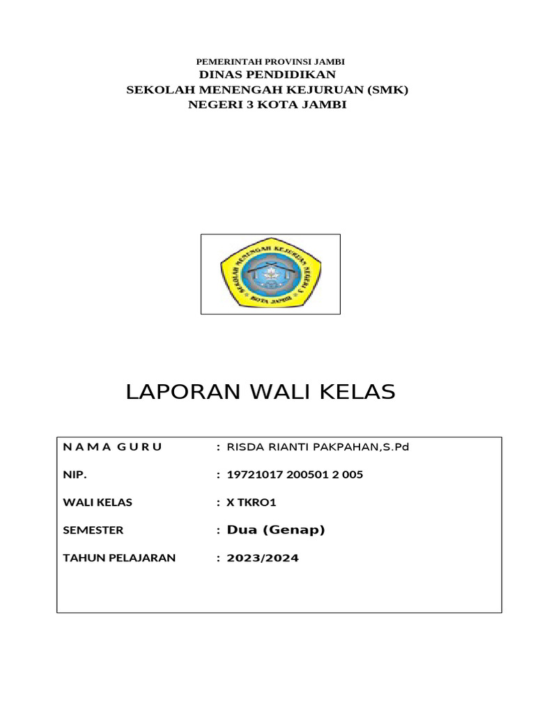 LAPORAN WALI KELAS | PDF