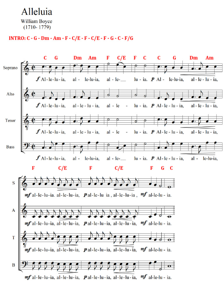 Alleluia - William Boyce | PDF