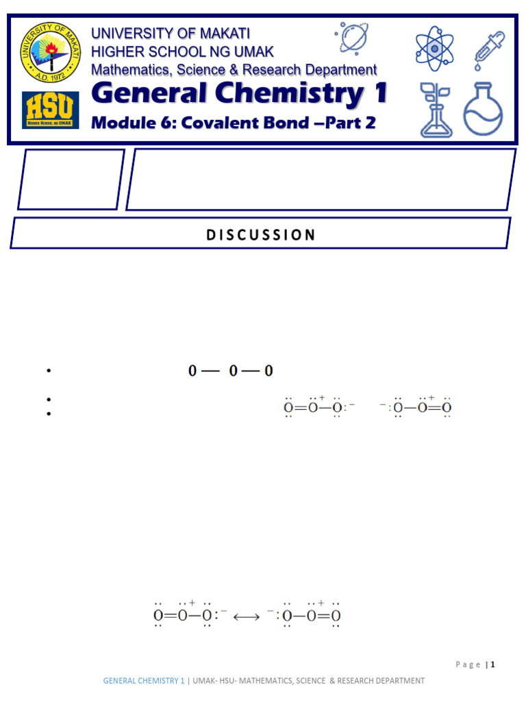 Module 6 - Covalent Bond (Part 2) | PDF | Chemical Bond | Covalent Bond