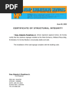 Structural Stability Certificate for Warehouse | PDF | Beam (Structure ...