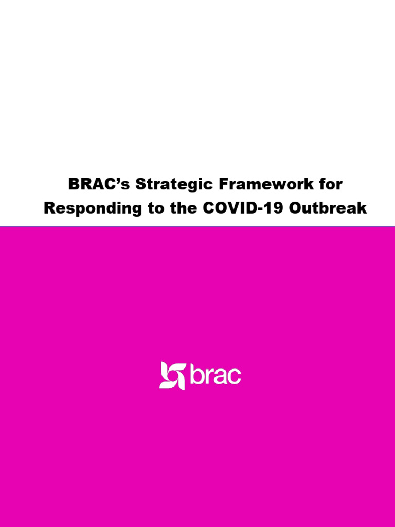 BRAC's Strategic Framework For Responding To The COVID 19 Outbreak ...
