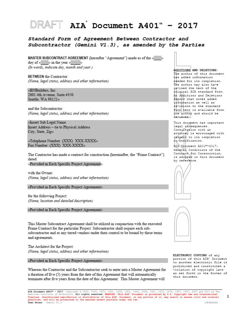 MSA V1.3 CA Sample Package June 21 2024 | PDF | Indemnity | Employment