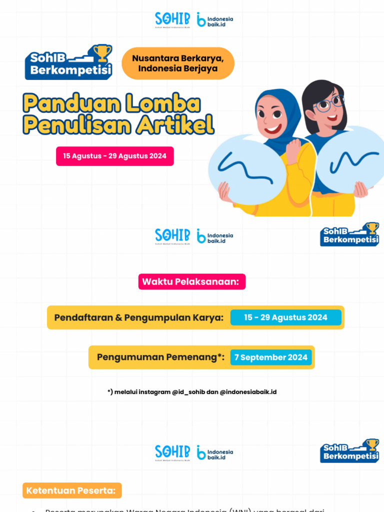 Panduan Lomba Artikel Nusantara Berkarya Indonesia Berjaya | PDF