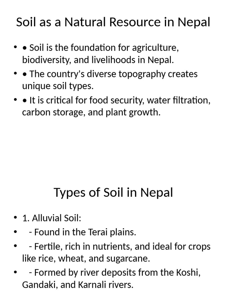 Soil Natural Resource Nepal | PDF