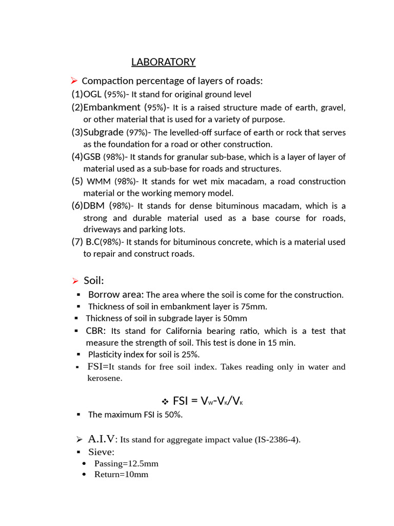 Compaction Percentage of Layers of Roads Aditya Raj-1 | PDF | Concrete ...
