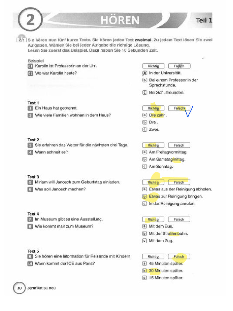 modelltest 2 zertifikat neu | PDF