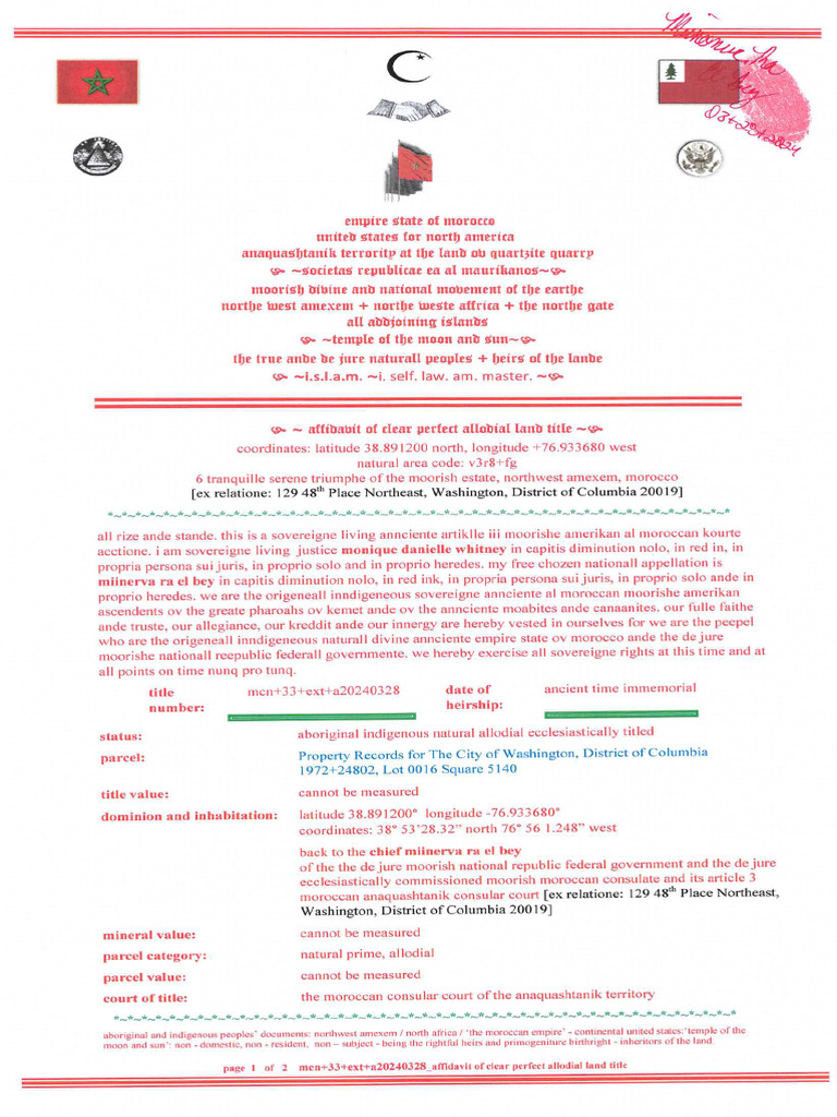 Clear Perfect Allodial Land Title | PDF