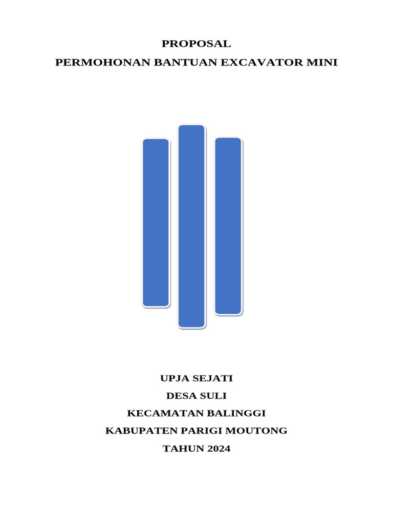 Proposal Excavators Mini UPJA SEJATI WONGAYA | PDF