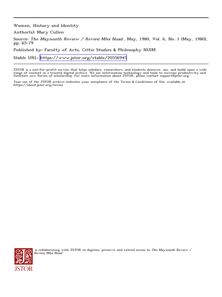 Women, History and Identity | PDF | Feminism | Gender Studies