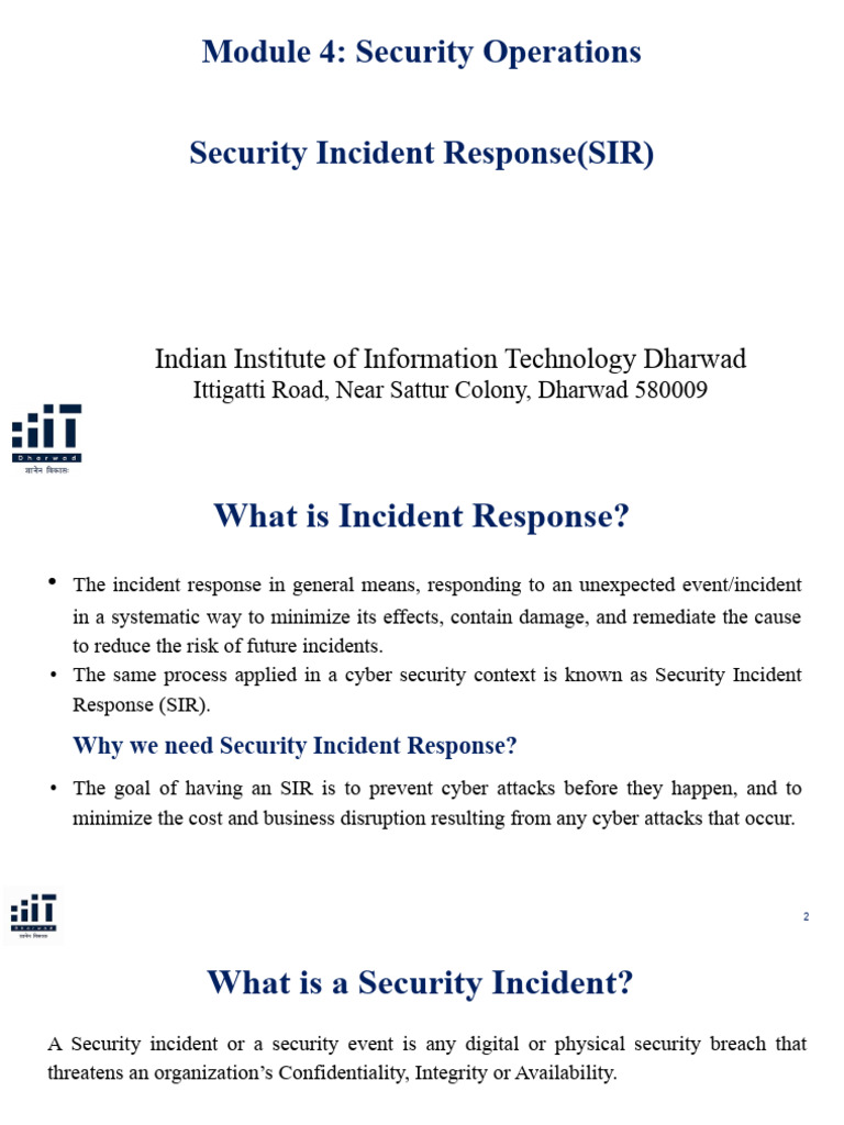 Security Incident Response Guide | PDF | Security | Computer Security