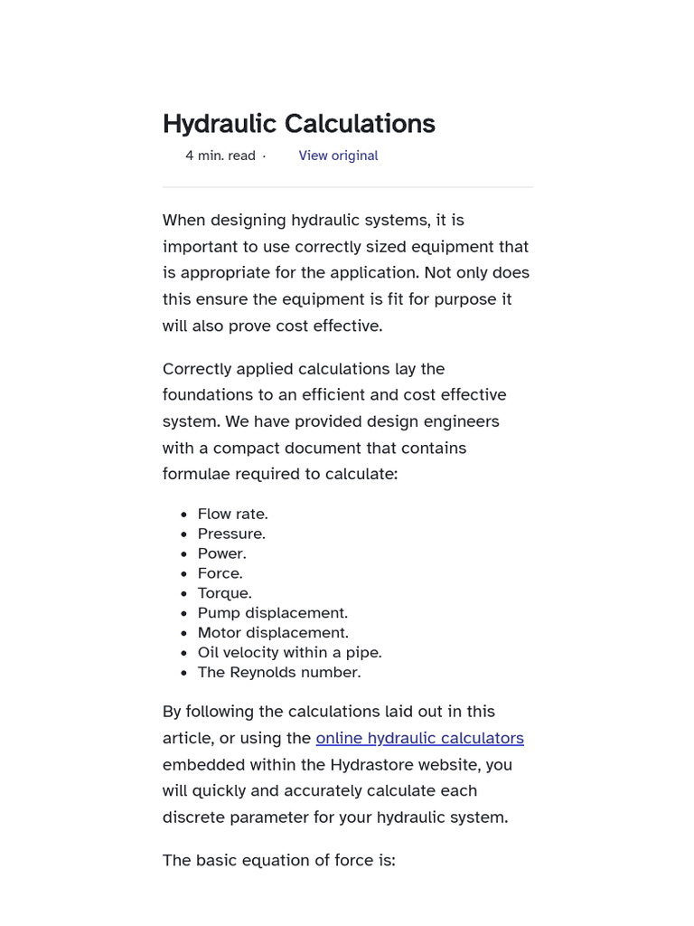 Hydraulic Calculations | PDF | Reynolds Number | Gas Technologies