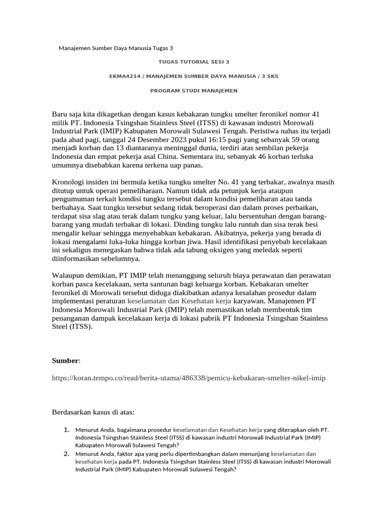 K3 di PT. ITSS: Evaluasi dan Rekomendasi | PDF