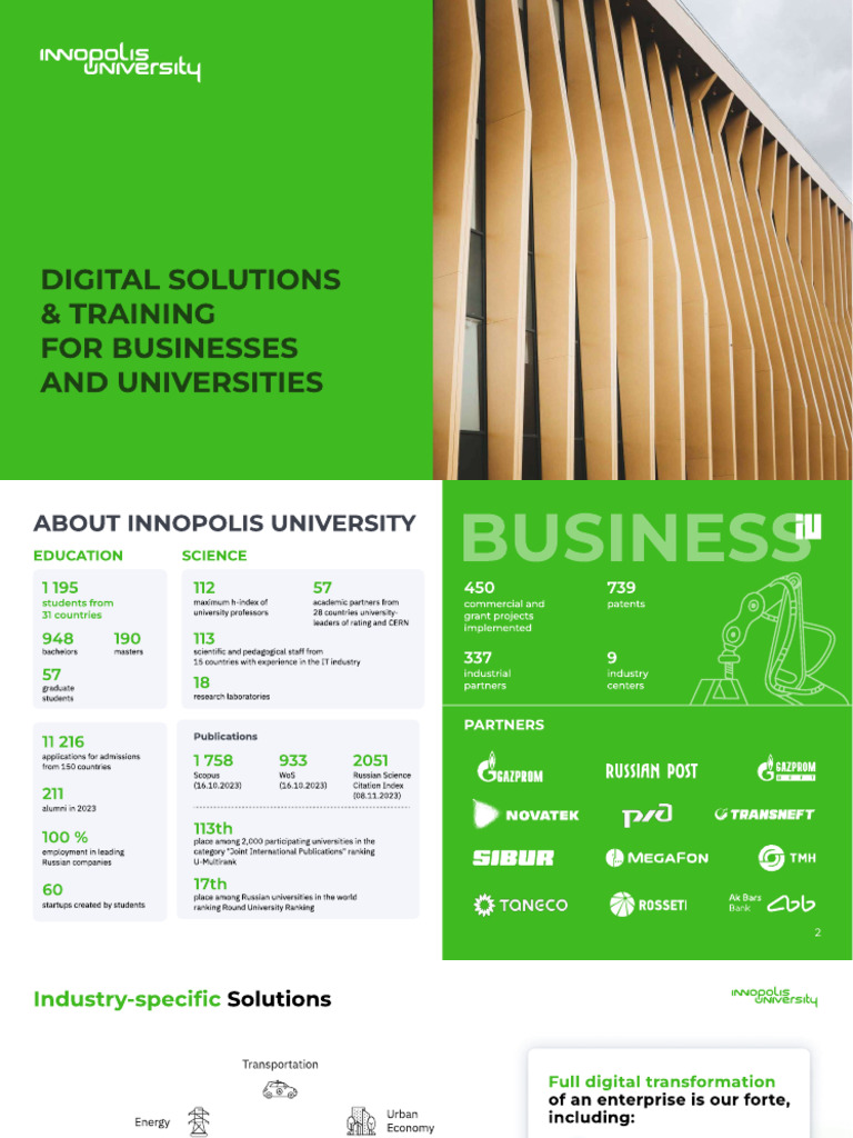 Innopolis University Projects and Solutions | PDF