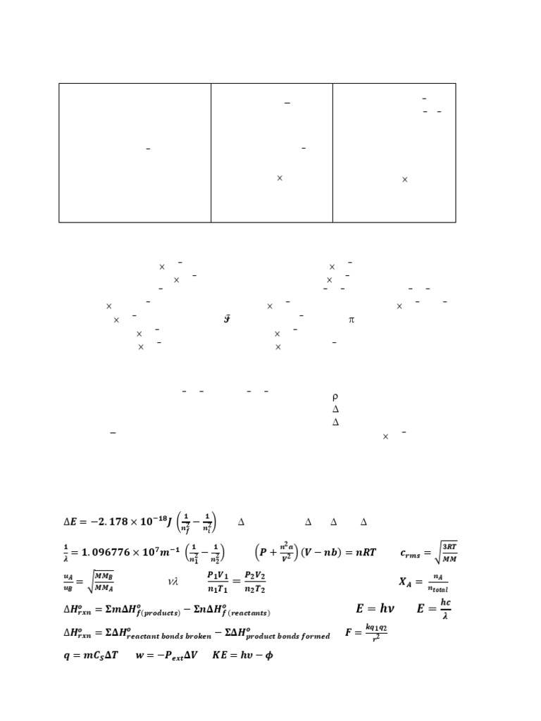 Che 131 Exam 3 Equation Sheet | PDF | Electronvolt | Heat Capacity Che 131 Exam 3 Equation Sheet | PDF | Electronvolt | Heat Capacity