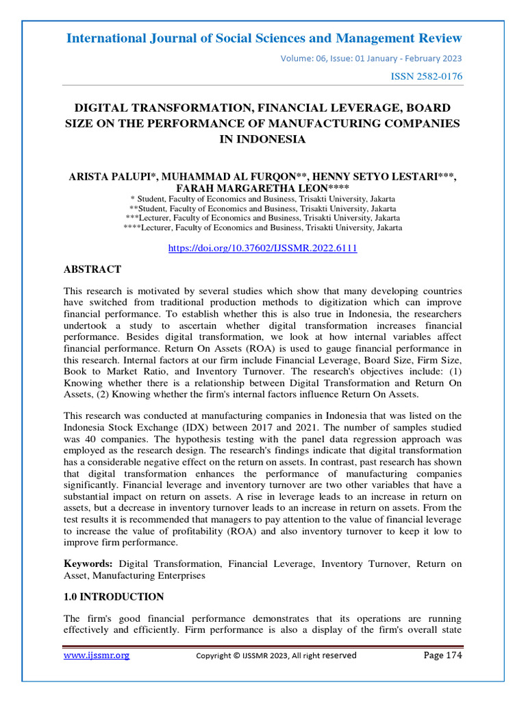 Digital Transformation Financial Leverag | PDF | Statistics ...